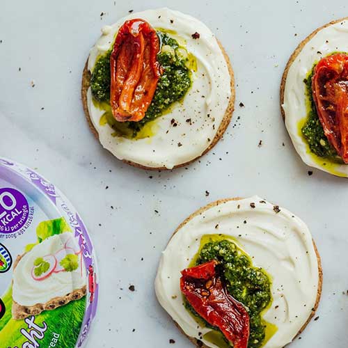 Sun Dried Tomatoes and Pesto Snack Recipe | The Laughing Cow UK